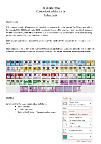The Elizabethans, 1580-1603: Set of 45 Knowledge Revision Cards (OCR ...