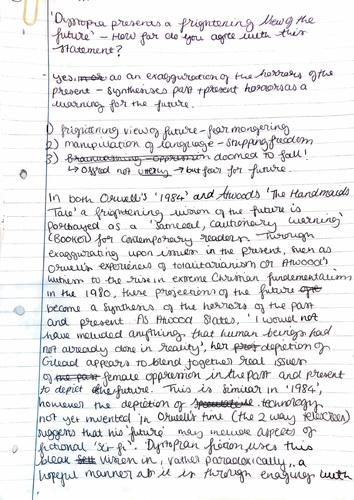 A-level A* Dystopian OCR essay (future) | Teaching Resources