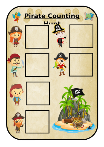 Pirate counting hunt | Teaching Resources