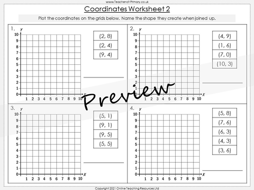 Coordinates on a 2-D Grid - Year 4 | Teaching Resources