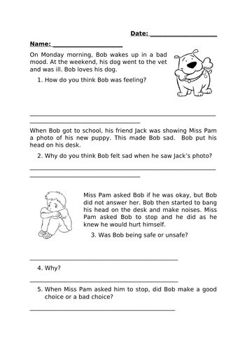 Social Skills/P.S.H.E.E. Comprehension | Teaching Resources