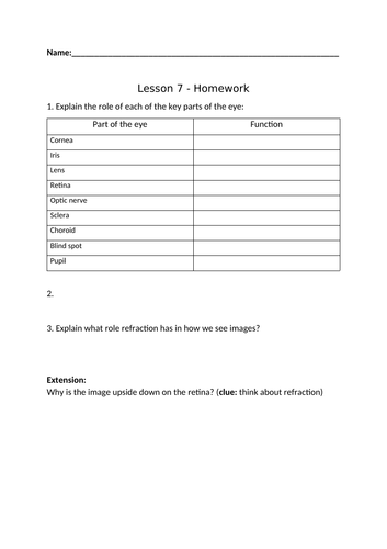 KS3 Science | 3.4.2 Light - Lesson 7 - How the eye works FULL LESSON ...