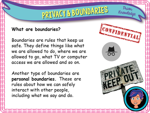 Privacy and Boundaries PSHE | Teaching Resources