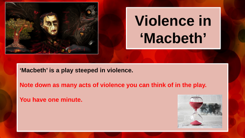 Violence in 'Macbeth': detailed exploration + essay question | Teaching ...