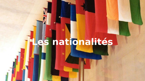Les nationalités (French nationalities) | Teaching Resources