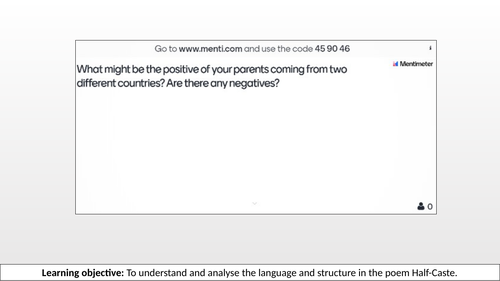 Half Caste - John Agard Poem Analysis | Teaching Resources