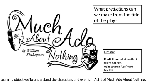 Much Ado About Nothing Act 1 Analysis | Teaching Resources