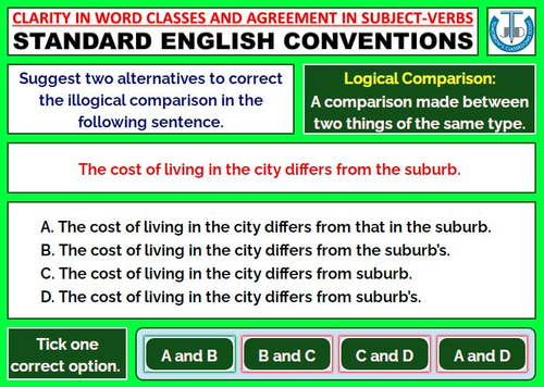 CLARITY AND AGREEMENT IN NOUNS, PRONOUNS, SUBJECT-VERBS: 45 BOOM CARDS ...
