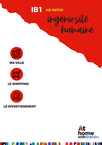 French Vocabulary List Human Ingenuity IB1 - Ab Initio | Teaching Resources