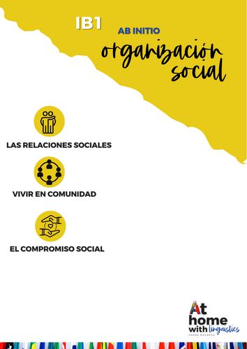 Spanish Vocabulary List Social Organisation IB1 - Ab Initio | Teaching ...