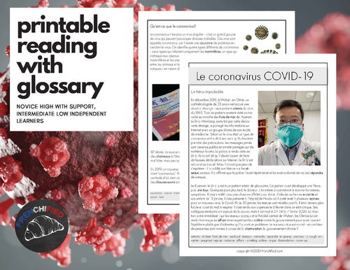Coronavirus - reading for French learners | Teaching Resources