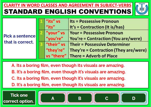CLARITY AND AGREEMENT IN NOUNS, PRONOUNS, SUBJECT-VERBS: WORKSHEETS ...