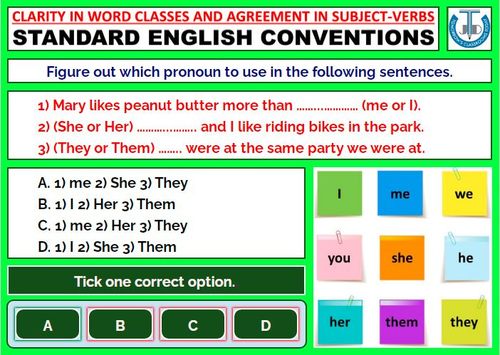 CLARITY AND AGREEMENT IN NOUNS, PRONOUNS, SUBJECT-VERBS: WORKSHEETS ...