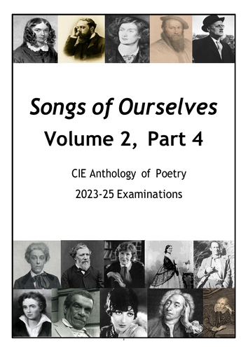 CIE Poetry 2023-25 Songs of Ourselves V2 P4 | Teaching Resources