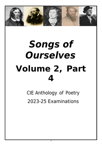 CIE Poetry 2023-25 Songs of Ourselves V2 P4 | Teaching Resources