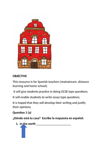 LA CASA WORKSHEETS (FOUNDATION) | Teaching Resources