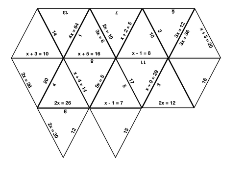 One Step Equations Tarsia (PDF) | Teaching Resources