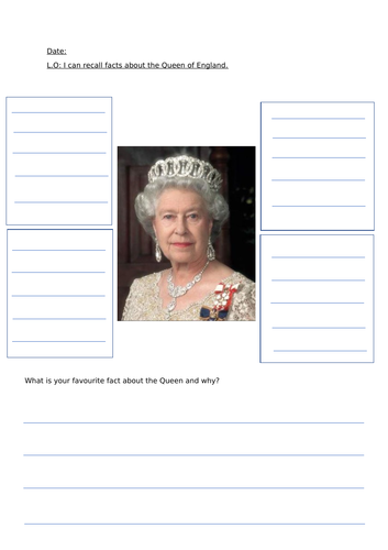 The Queen worksheet | Teaching Resources