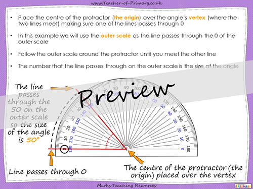 Measuring Angles with a Protractor - Year 5 | Teaching Resources
