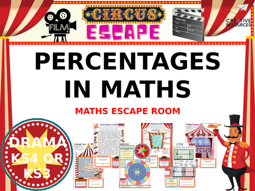 Maths Percentages KS3 Escape Room | Teaching Resources
