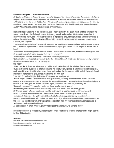 Wuthering Heights Comprehension | Teaching Resources