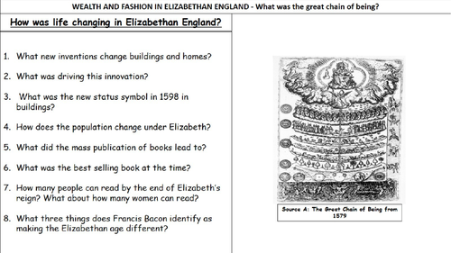 AQA GCSE History Elizabethan England c1568-1603 The Great Chain of ...