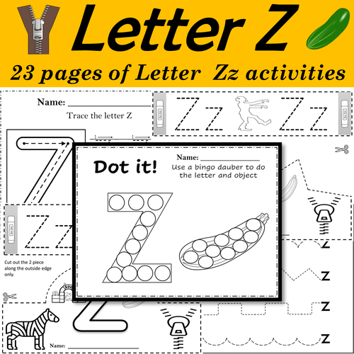 Alphabet Letter of the Week Z Activities – Alphabet Printable ...