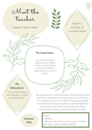 Parent Teacher Conference/Meeting templates | Teaching Resources