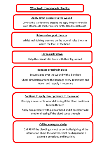 RO31 - First Aid - Bleeding | Teaching Resources