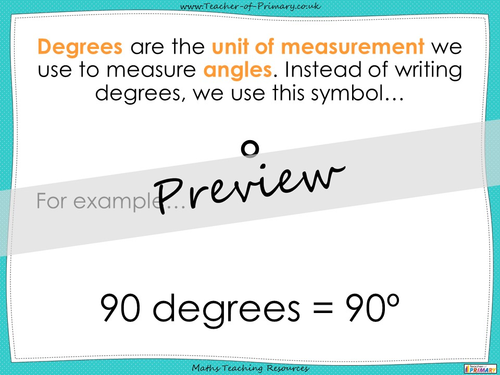 Measuring Angles in Degrees - Year 5 | Teaching Resources