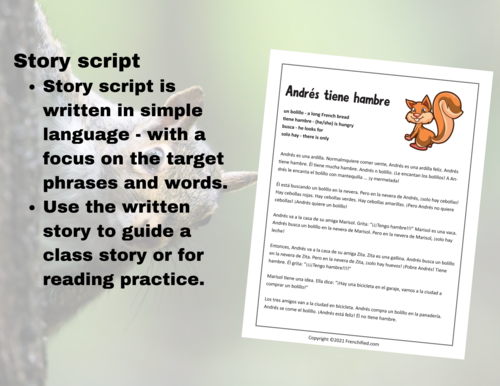 Andrés tiene hambre - Comprehensible Input story for Spanish learners ...