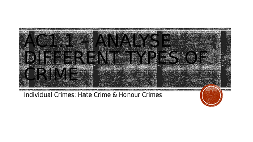 WJEC Level 3 Criminology Unit 1 | Teaching Resources WJEC Level 3 Criminology Unit 1 | Teaching Resources
