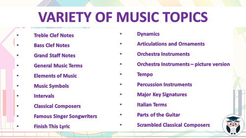 20 Music Crossword Puzzles - Print & Go PDFs | Teaching Resources