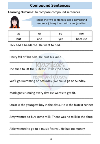 Functional Skills English - Entry Level 2 - Writing - Conjunctions and ...