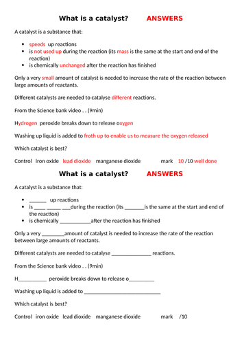 KS3 Science | 3.6.3 Chemical energy - Lesson 3 - Reaction profiles FULL ...