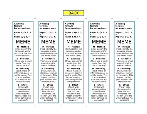 GCSE Revision: Bookmarks | Teaching Resources GCSE Revision: Bookmarks | Teaching Resources