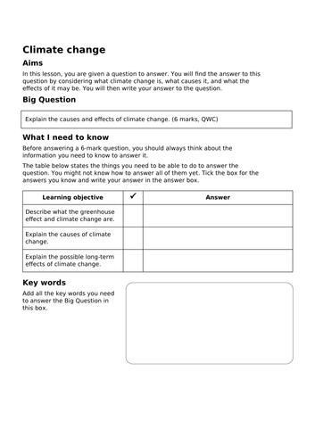Climate Change | Teaching Resources