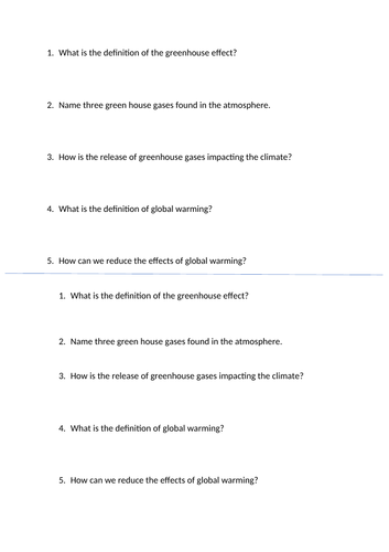 Climate Change | Teaching Resources