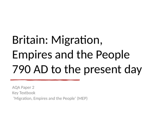 GCSE Migration, Empires and People: Introduction | Teaching Resources