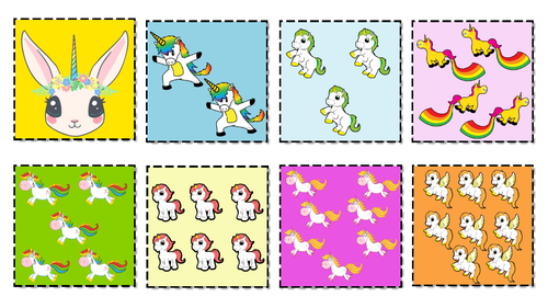 Unicorns Counting to 10 Matching Cards EYFS | Teaching Resources
