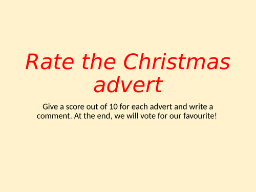 Fun Christmas lesson: Weihnachtswerbungen | Teaching Resources