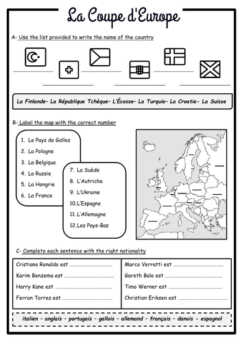 French Football- Euro Booklet | Teaching Resources