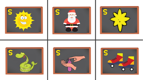 Letter S Picture Cards and Matching Words KS1 | Teaching Resources