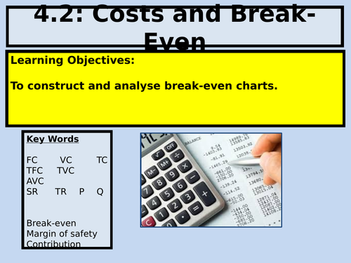 GCSE/IGCSE Break-Even Pack | Teaching Resources