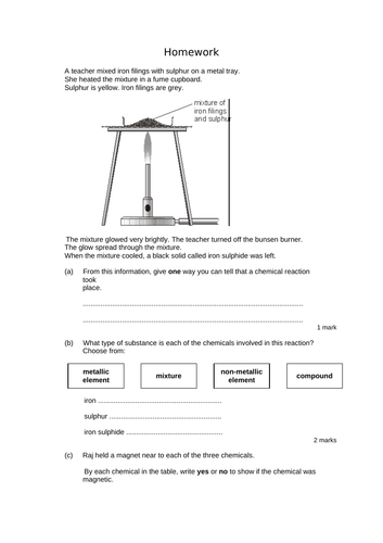 KS3 Science | 3.6.4 Types of reaction - Lesson 1 - Chemical reactions ...