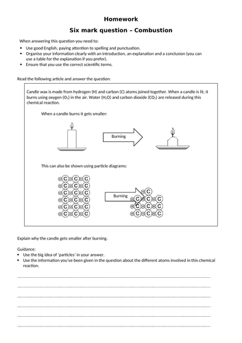 KS3 Science | 3.6.4 Types of reaction - Lesson 5 - Combustion FULL LESSON | Teaching Resources