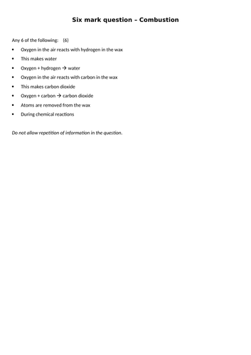 KS3 Science | 3.6.4 Types of reaction - Lesson 5 - Combustion FULL ...