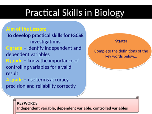 Biology IGCSE (CIE) Paper 6 Alternative to Practical revision ...