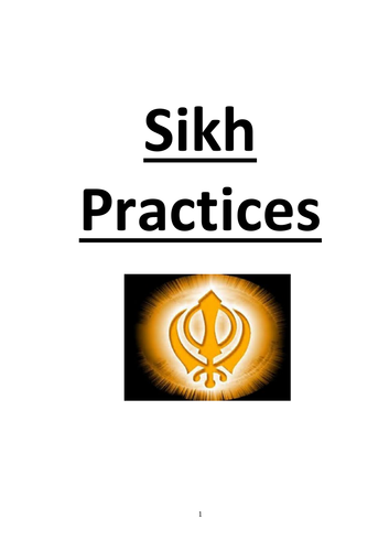 RS GCSE AQA Sikhism practices revision guide | Teaching Resources RS GCSE AQA Sikhism practices revision guide | Teaching Resources