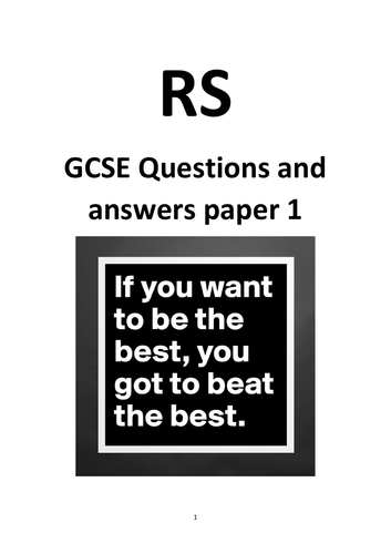 RS GCSE AQA Christian beliefs and practices perfect exam answers ...